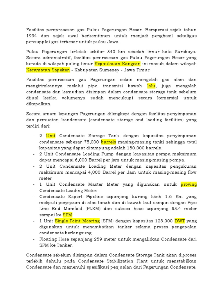 Condensate Storage and Loading Script | PDF