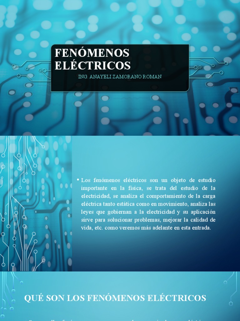 Fenómenos Eléctricos | PDF | Electricidad | Electrón