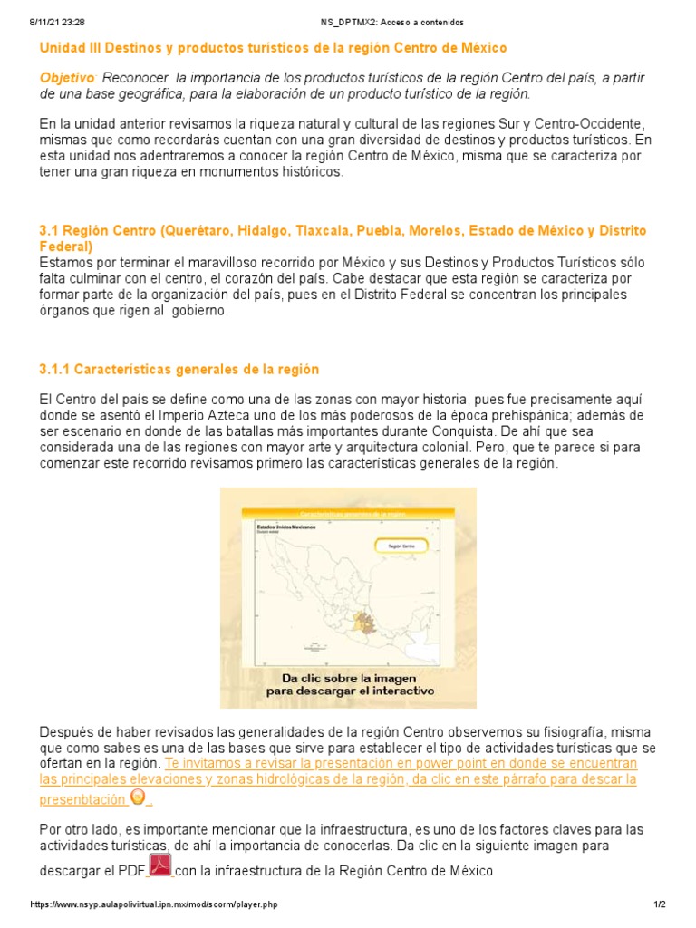 UNIDAD 3 Destinos y Productos Del Mundo | PDF | México | Turismo