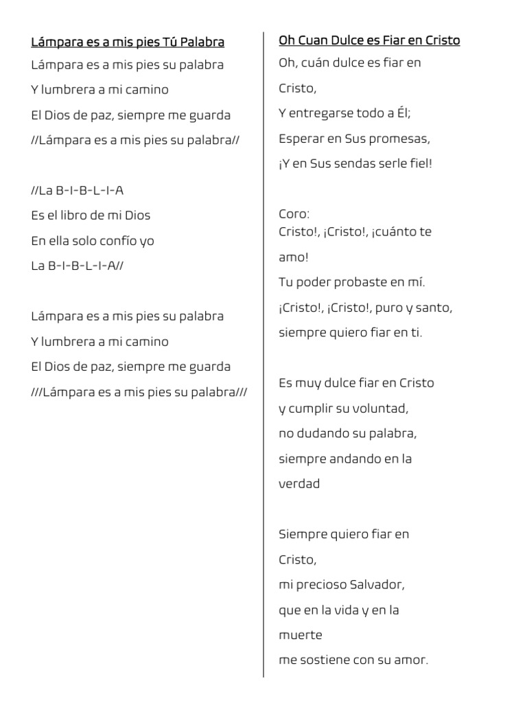 Letra Himnos | PDF
