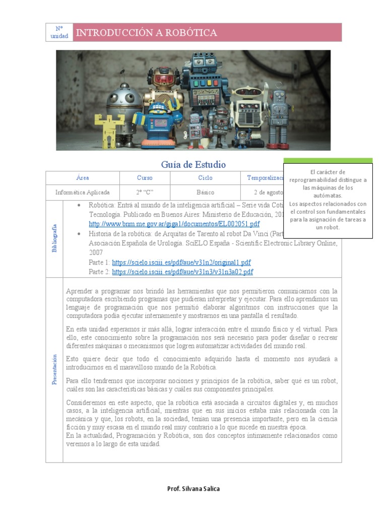 2C-Guía de Estudio | PDF | Robot | Robótica