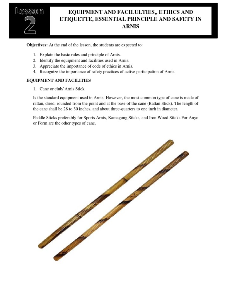 ARNIS Lesson 2 | PDF | Learning | Disciplines