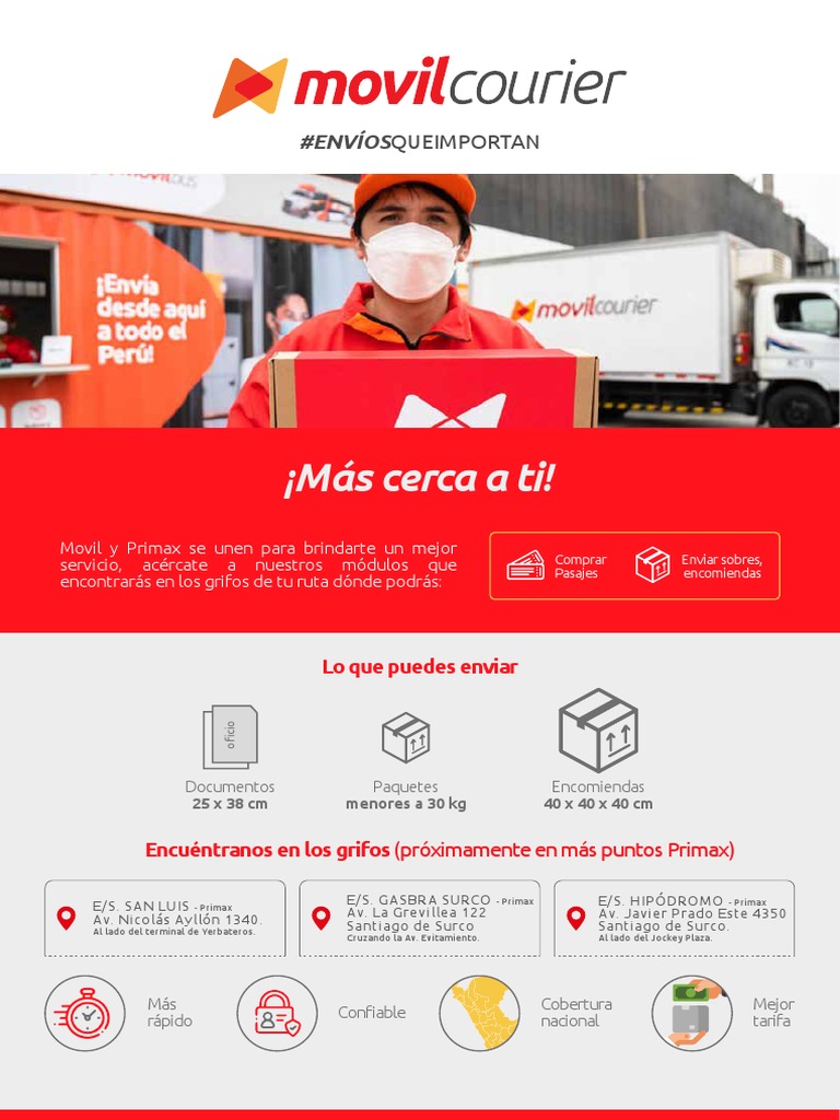Movil Courier Tarifario y Zonas de Reparto | PDF | Lima