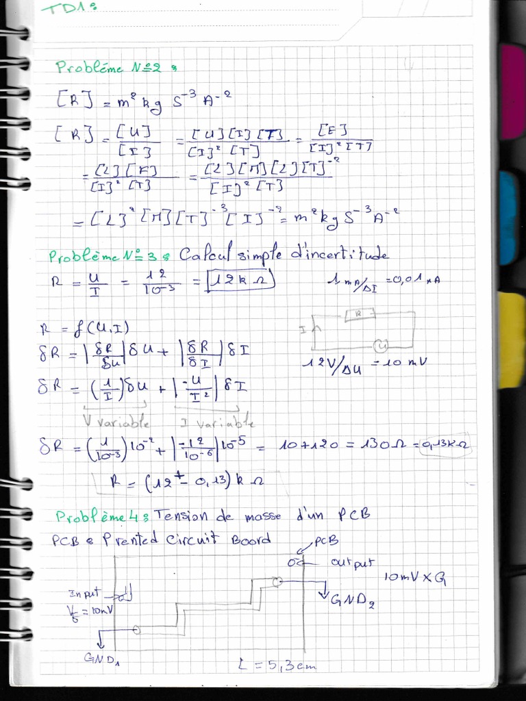Correction TD 1 3 Métrologie | PDF