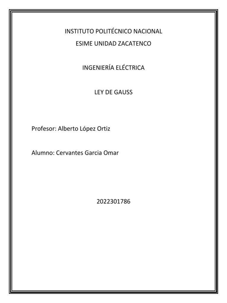 Aplicaciones de la Ley de Gauss | PDF | Campo eléctrico | Objetos ...