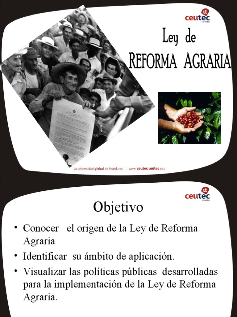 Presentación Ley de Reforma Agraria | PDF | Reforma agraria | Agricultura