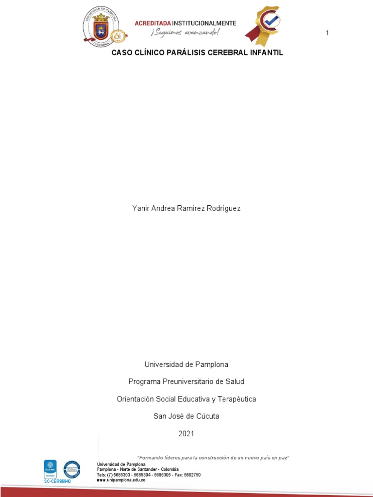 Caso Clinico Pci - Andrea Ramirez | PDF | Habla | Memoria