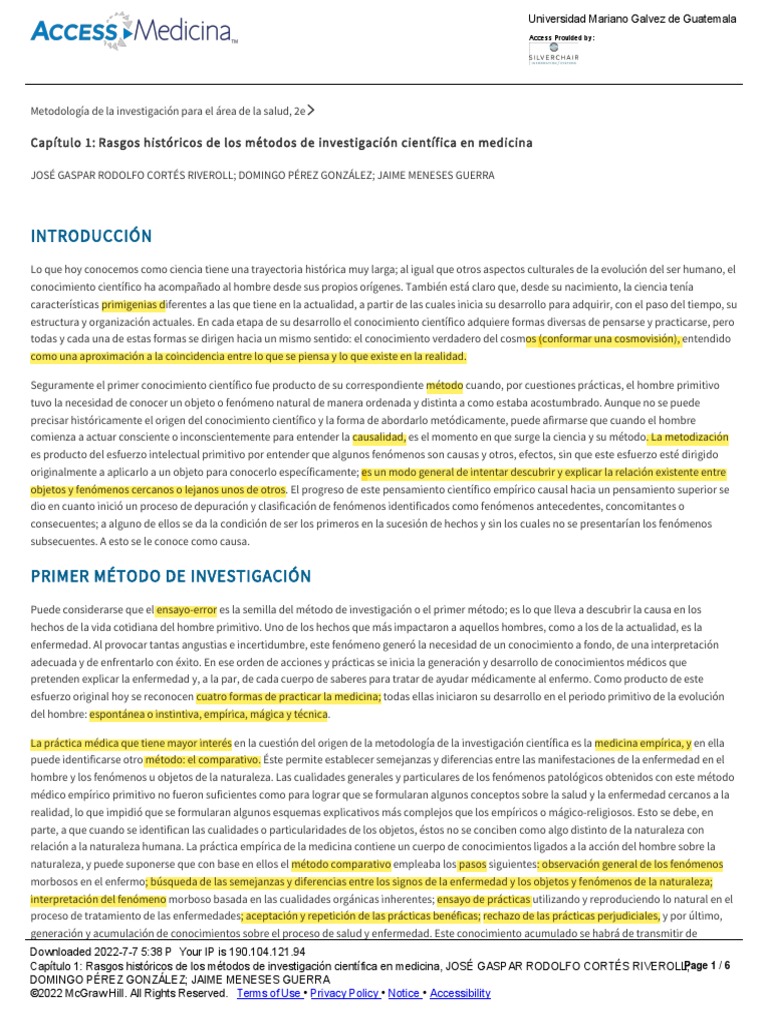 Capítulo 1 - Rasgos Históricos de Los Métodos de Investigación ...