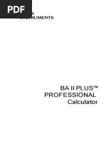 BA II Plus Calculator Usage Guide | PDF | Calculator | Mathematics