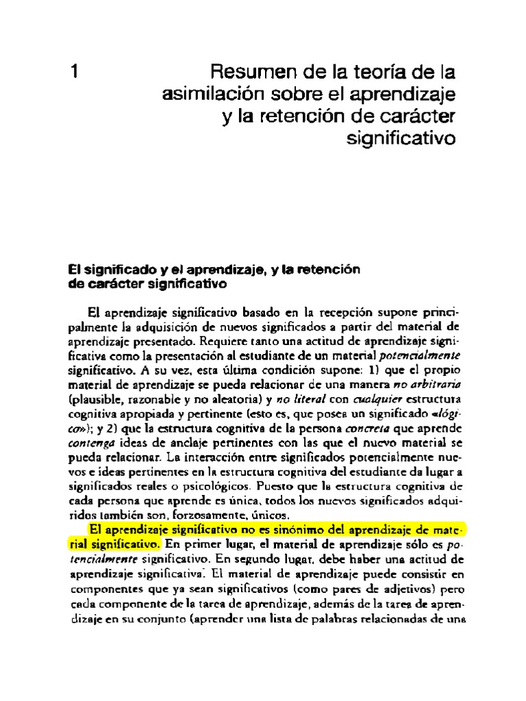 Ausubel, D. (2000-2002) - Resumen de La Teoría de La Asimilación Sobre El Aprendizaje y La ...