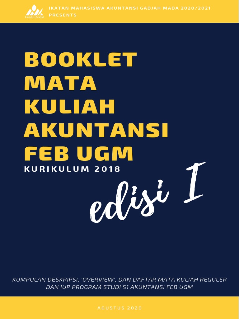 Booklet Mata Kuliah Akuntansi FEB UGM Kurikulum 2018 | PDF
