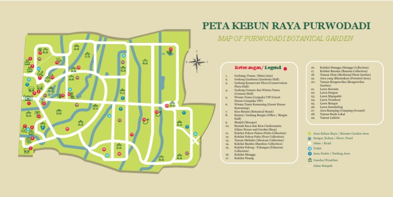 Purwodadi Botanic Garden Map | PDF | Urban Agriculture | Outdoor Recreation