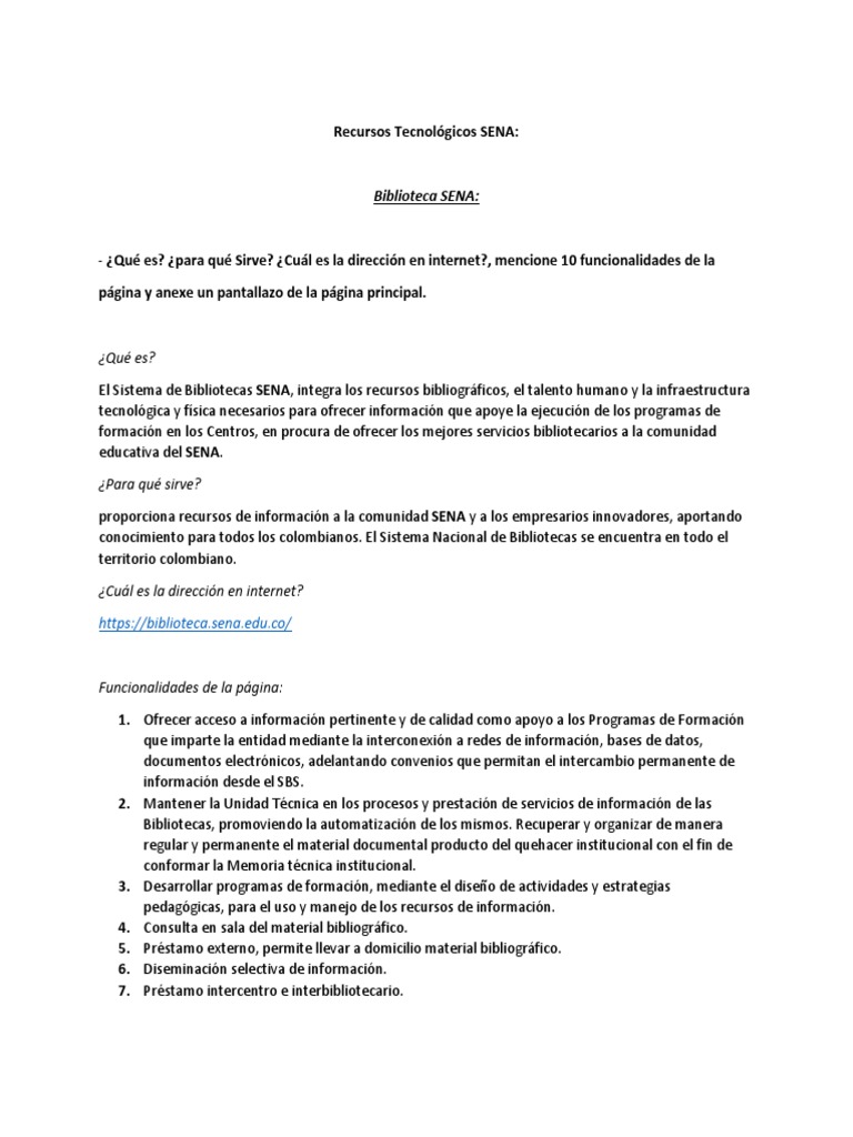 Recursos Tecnológicos SENA | PDF | Internet