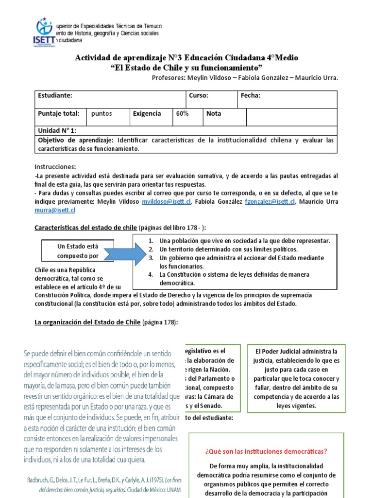 Guia 3 Educacion Ciudadana 4 Medio Pdf Estado Política Democracia