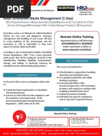CePSWaM 2025: Waste Management Course | PDF