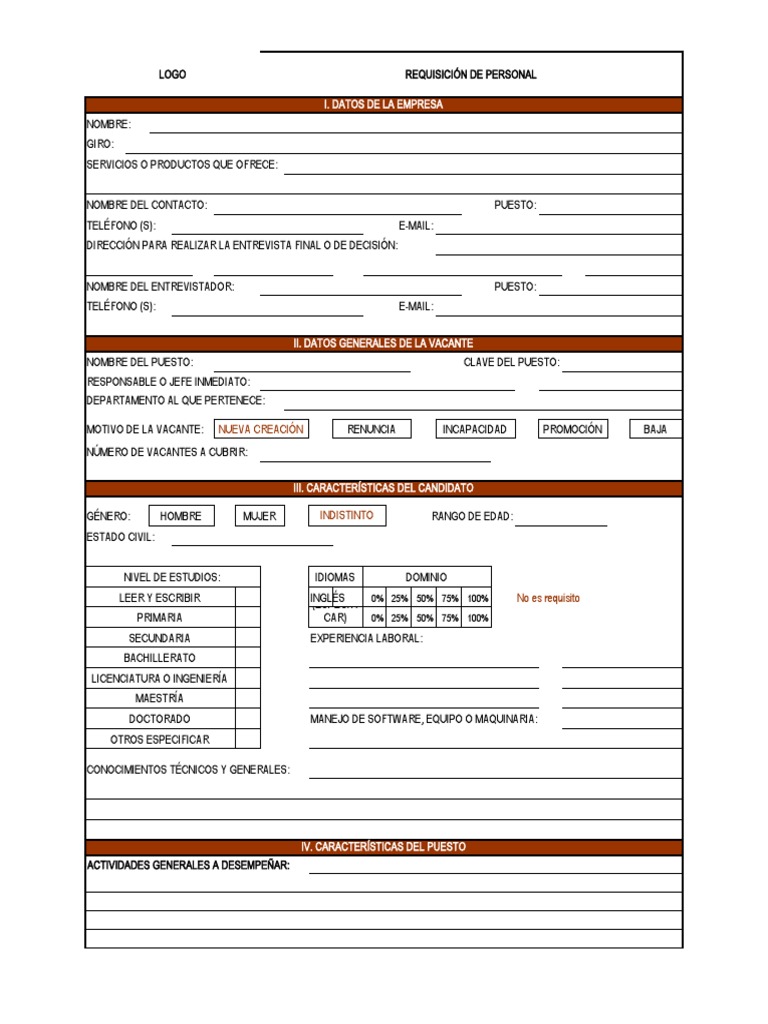 Requisición de Personal | PDF | Business