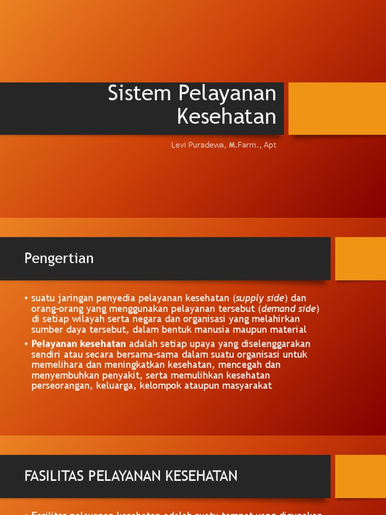 Sistem Pelayanan Kesehatan | PDF