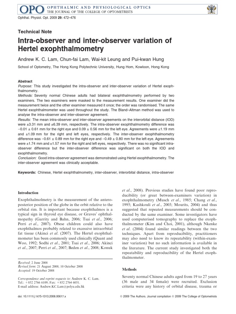 Intra Observer and Inter Observer Variat | PDF | Clinical Medicine ... Intra Observer and Inter Observer Variat | PDF | Clinical Medicine ...