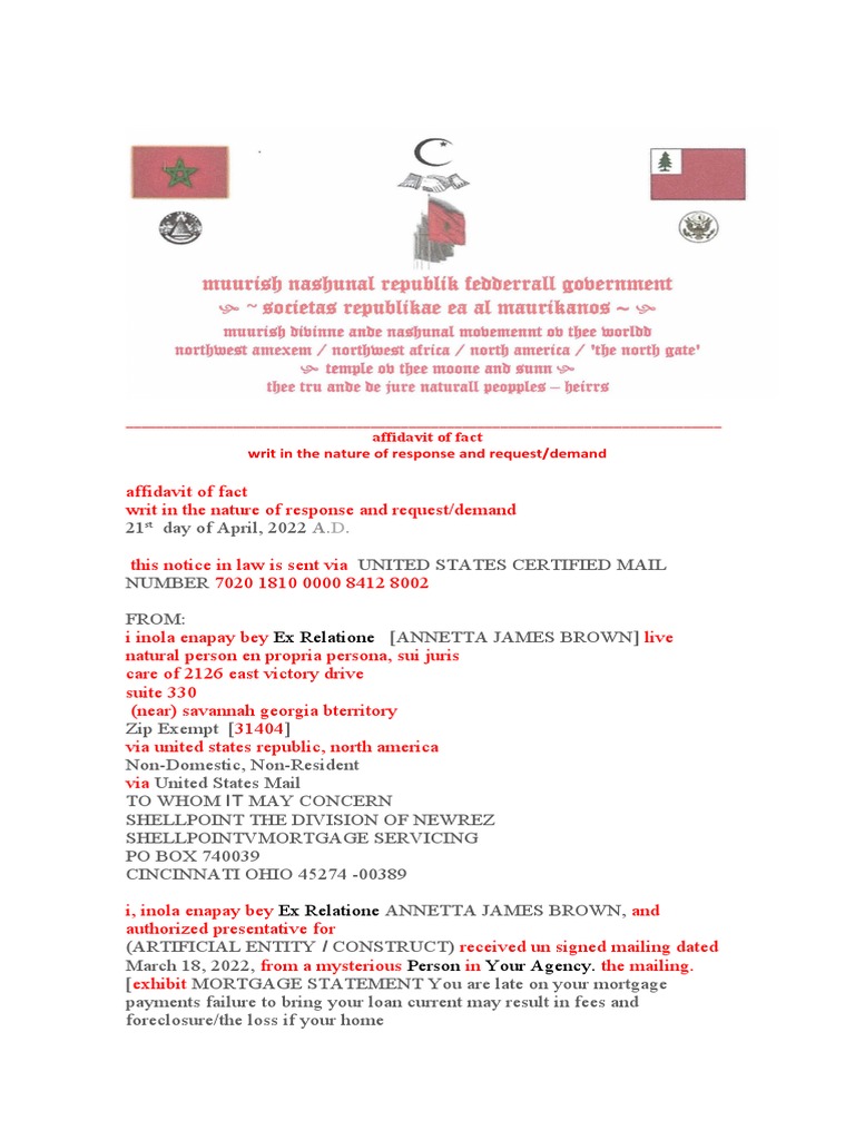 Universal Sovereign Affidavit of Command - Universal Sovereign ...