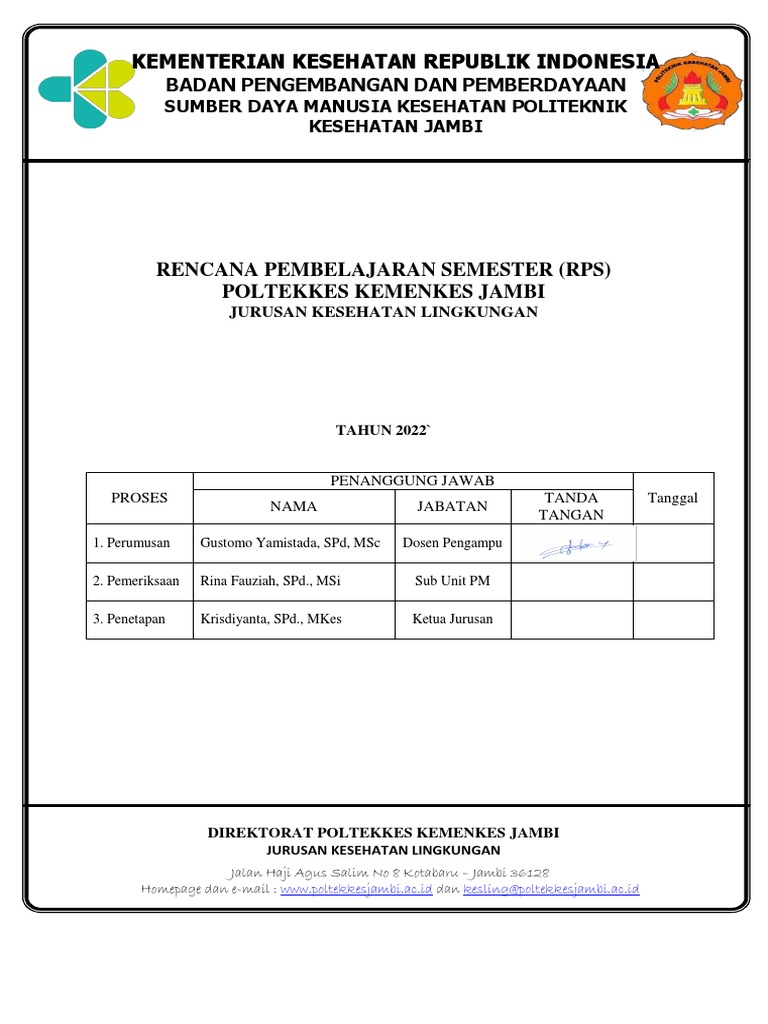 RPS Penyidik Lingkungan 2022 2023 Ajeng Kerinci | PDF