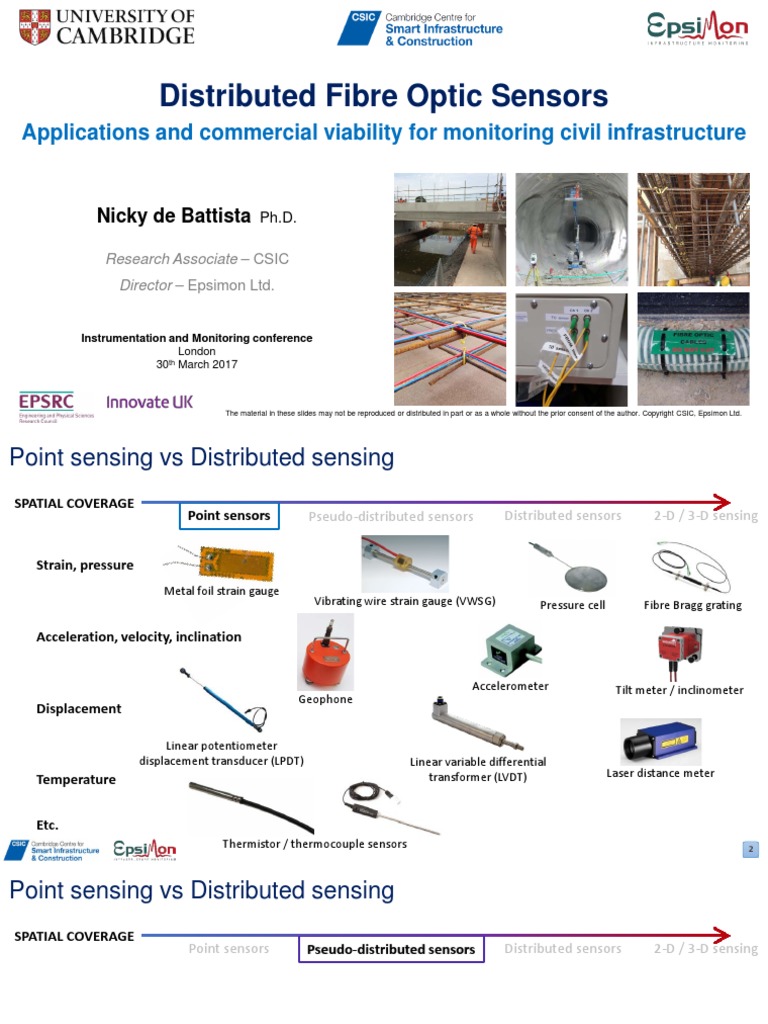 Distributed Fibre Optic Sensors For Civil Infra Pdf Sewage Treatment Optical Fiber