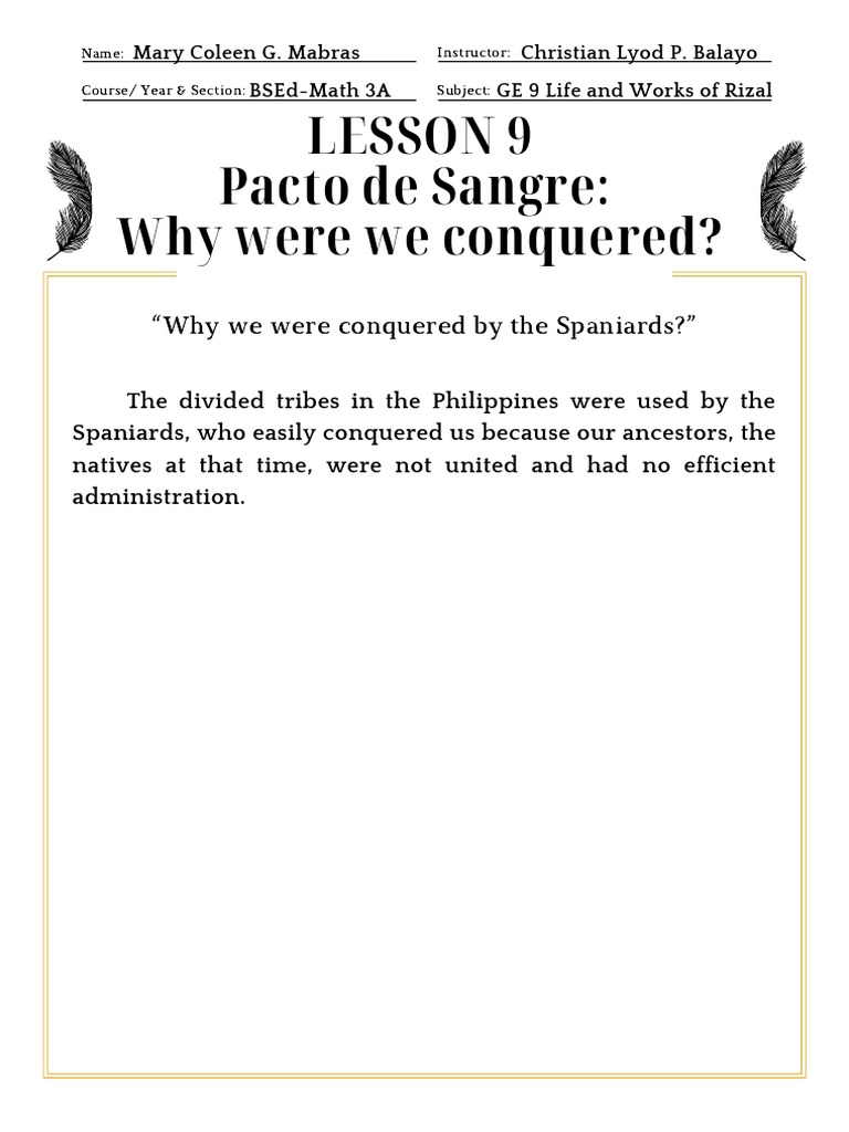 Mabras, BSEd-Math 3A Lesson 9 | PDF