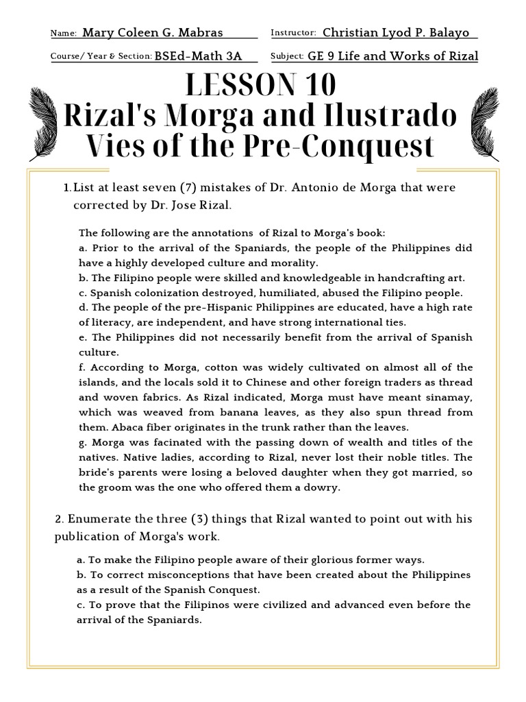 Mabras, BSEd-Math 3A Lesson 10 | PDF