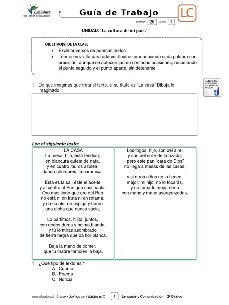 2basico - Guia Trabajo Lenguaje y Comunicacion - Semana 26 | PDF ...