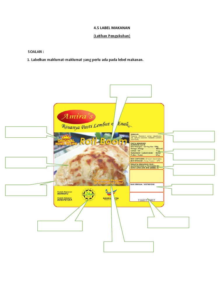 Label Makanan SRT T4 | PDF