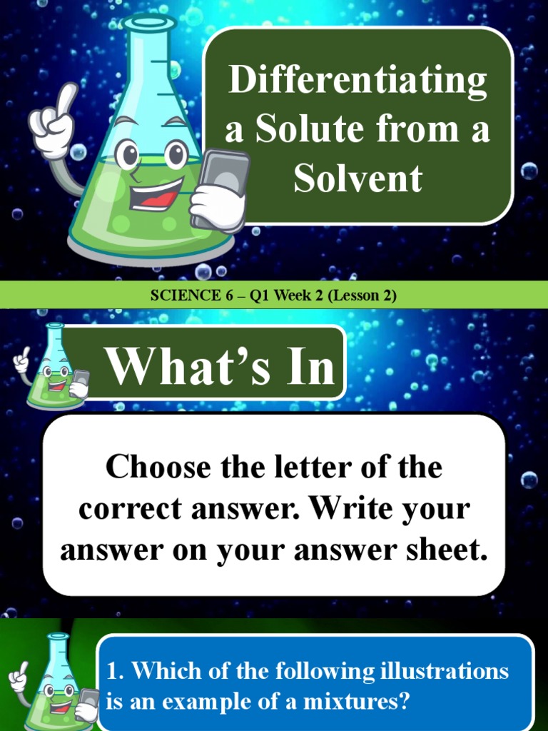Differentiating Solute and Solvent | PDF | Mixture | Solubility