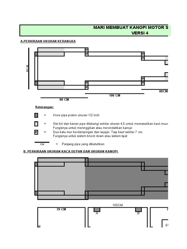 Panduan Membuat Kanopi Motor Sendiri | PDF