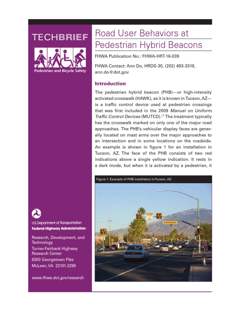 Analysis of Driver and Pedestrian Behaviors at Pedestrian Hybrid Beacon ...