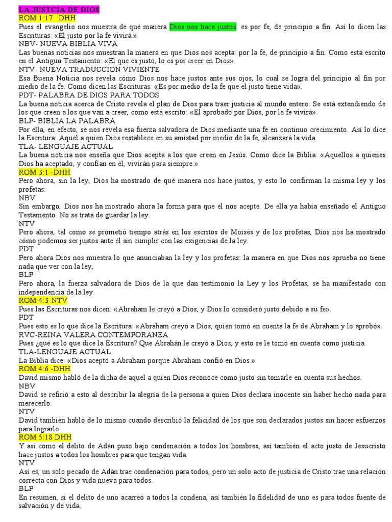 La Justcia De Dios Pdf Biblia Fe