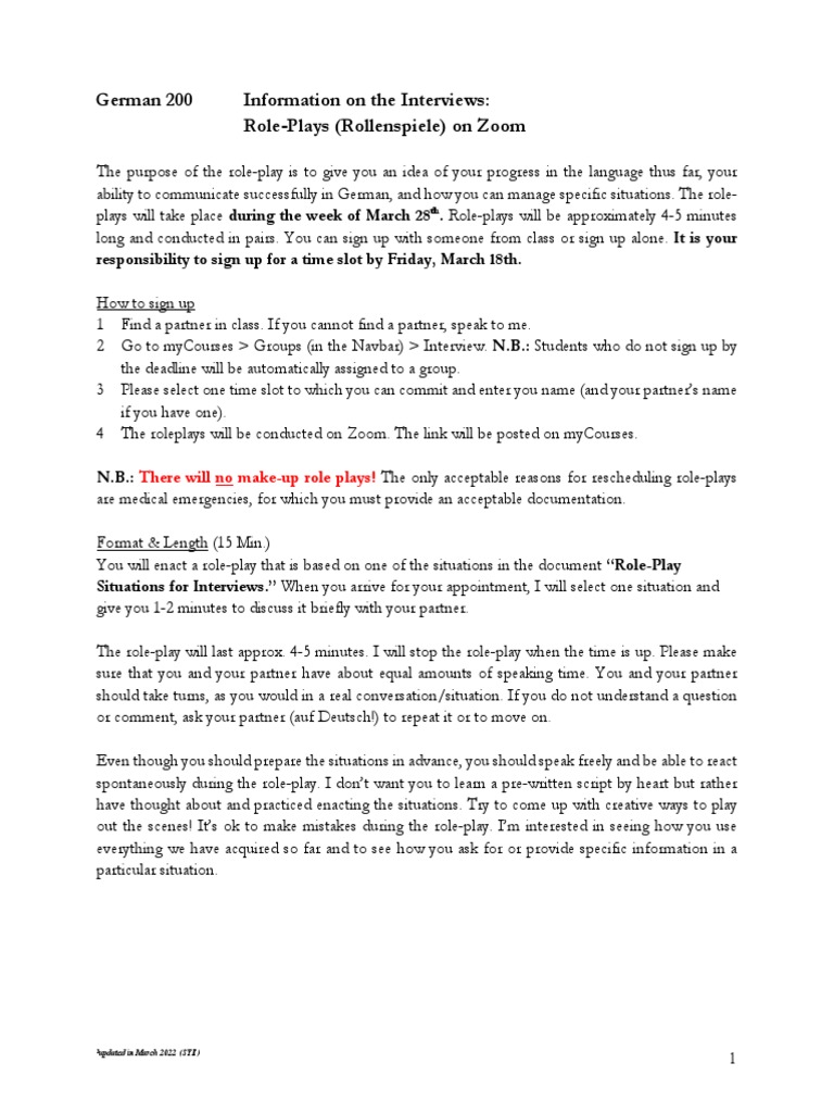 202 Interviews Rollenspiel v1 | PDF | Cognition | Cognitive Science