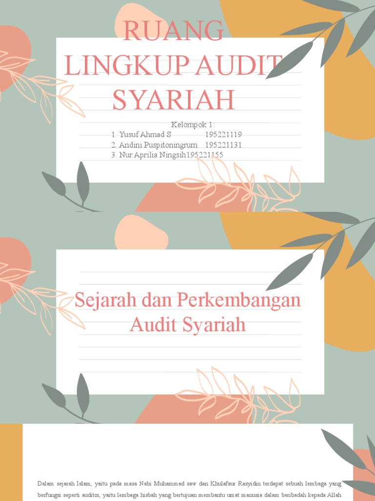 Kel.1 - Ruang Lingkup Audit Syariah | PDF