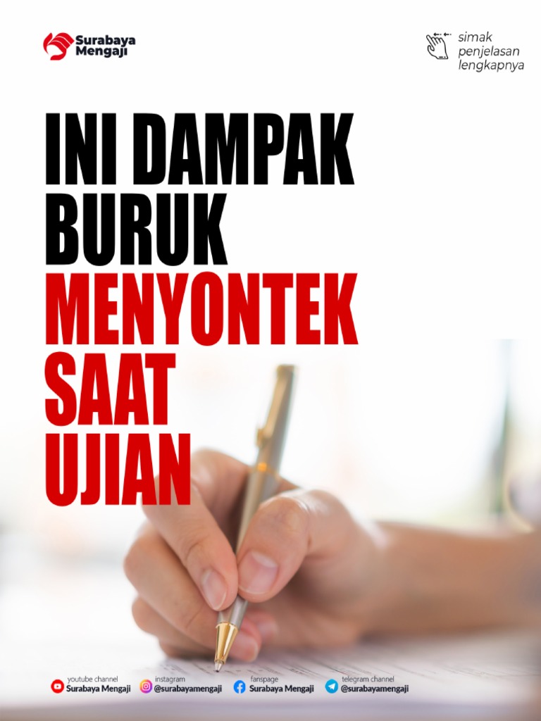 Ini Dampak Buruk Menyontek Saat Ujian | PDF