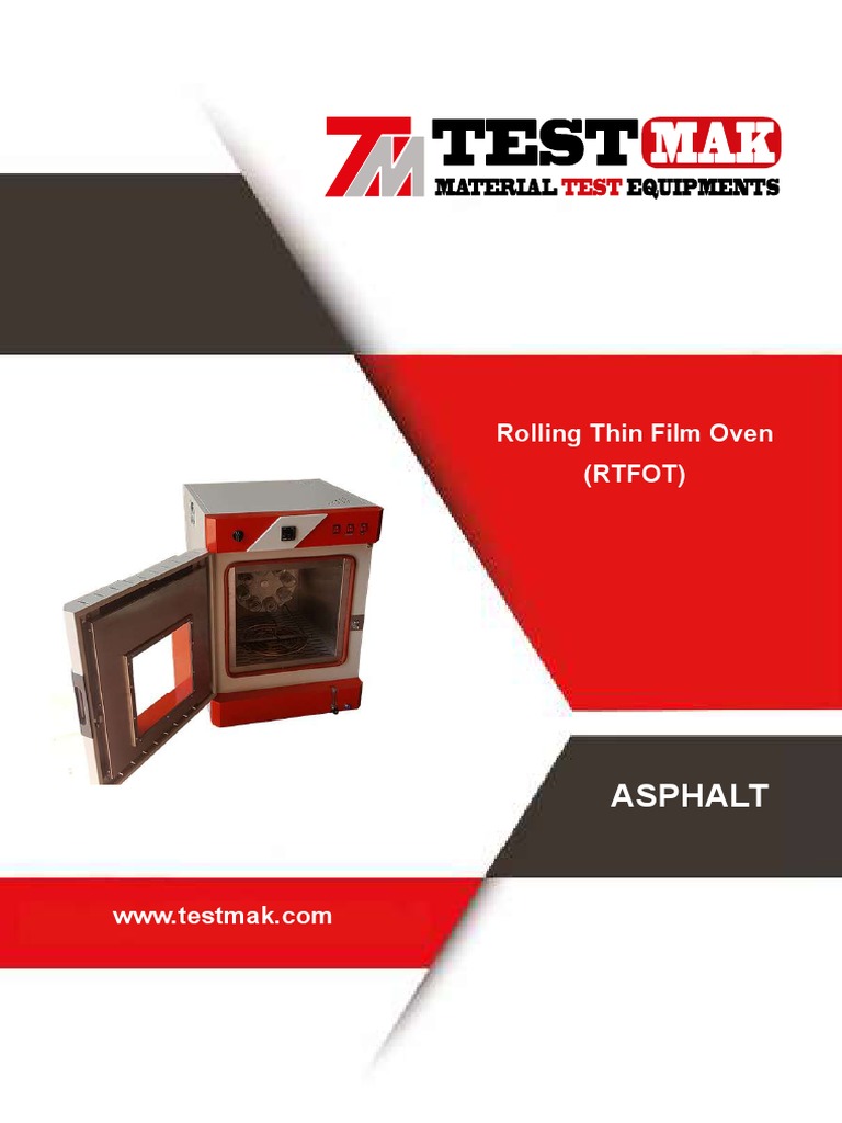 Rolling Thin Film Oven RTFOT | PDF | Building Engineering | Chemistry