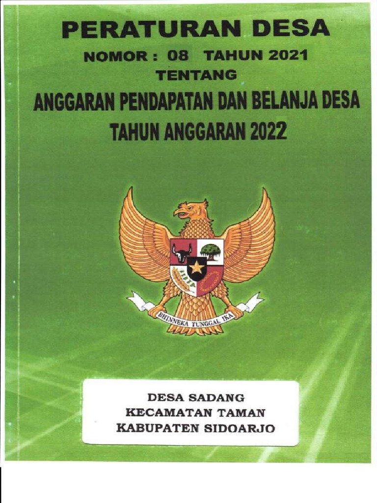 Apbdes Sadang Ta 2022 | PDF