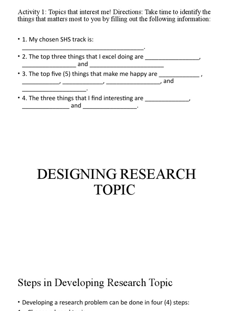 Week 2. Research Design | PDF | Cognition | Science