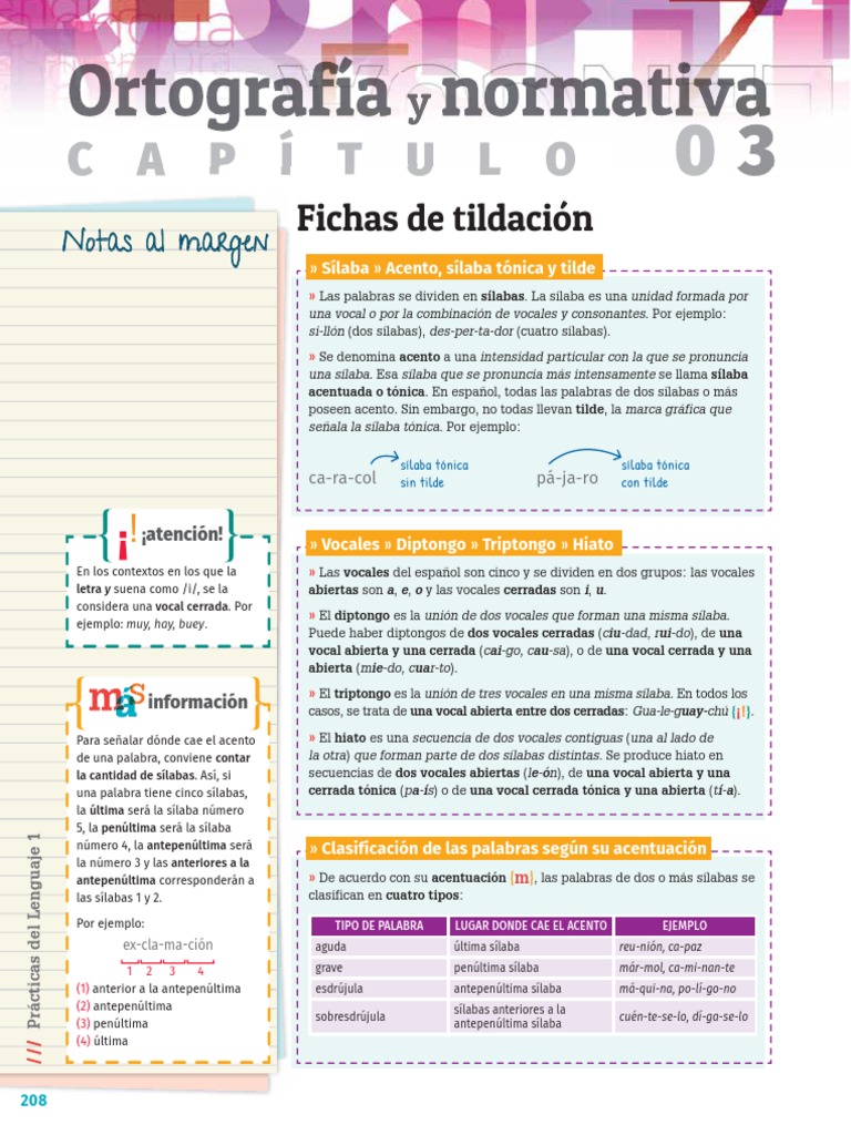 Fichas de Acentuación | PDF | Sílaba | Lingüística