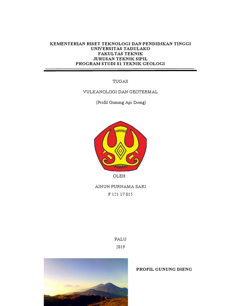 Ainun Purnama Sari F12117015 Profil Gunung Api | PDF