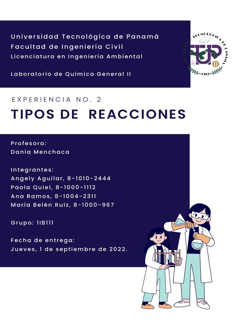 Informe No. 2 Tipos de Reacciones | PDF | Redox | Química