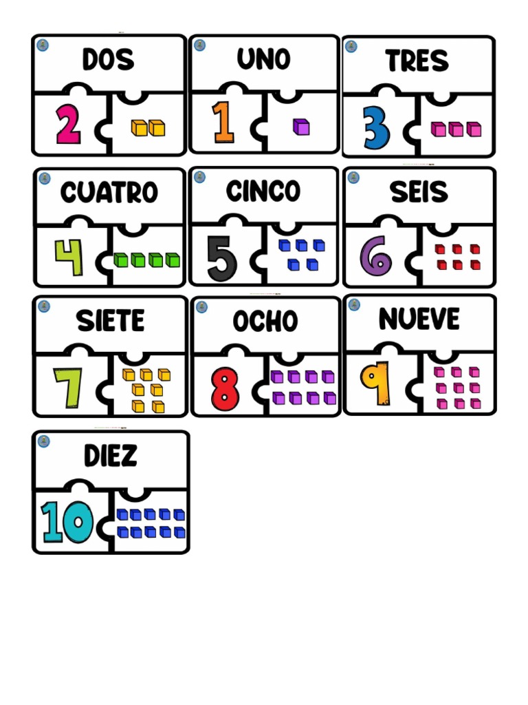 Rompecabezas Números Pdf