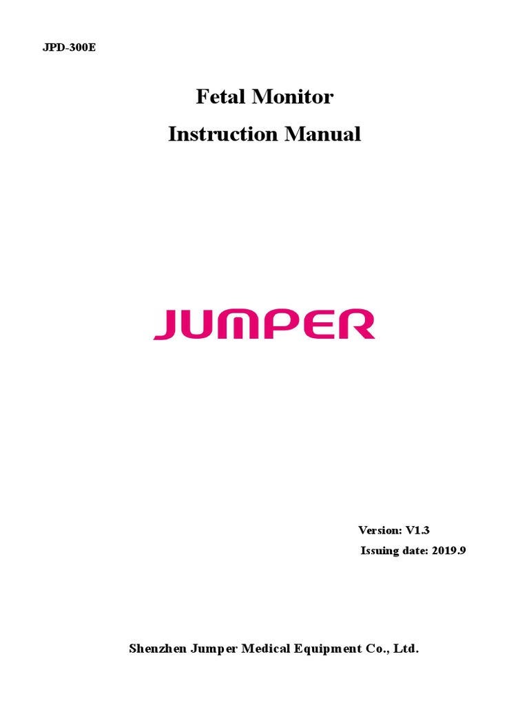 JPD-300E Wireless Fetal Monitor - Product Manual - Jumper | PDF | Wi Fi ...
