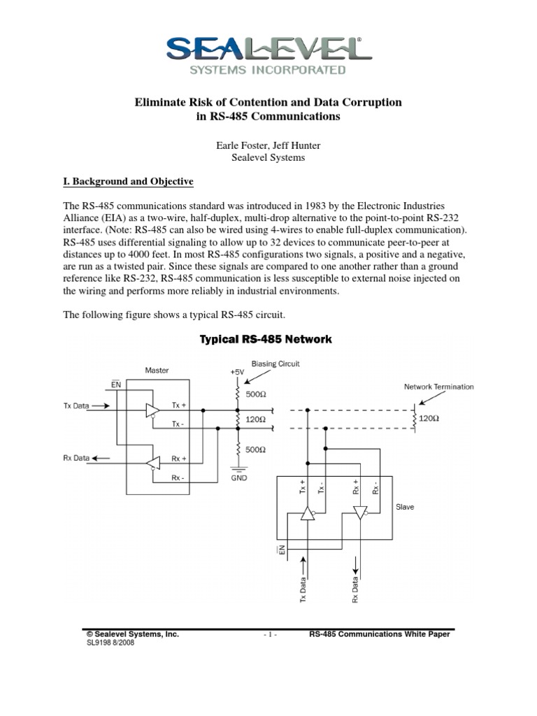 RS485 White Paper | PDF | Physical Layer Protocols | Computer Networking