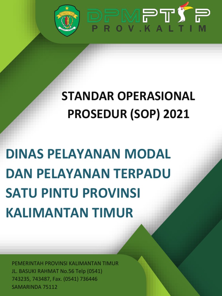 Sop DPMPTSP 2021 | PDF