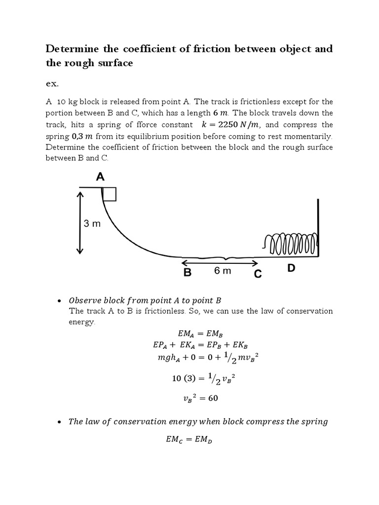 Determine The Coefficient of Friction | PDF