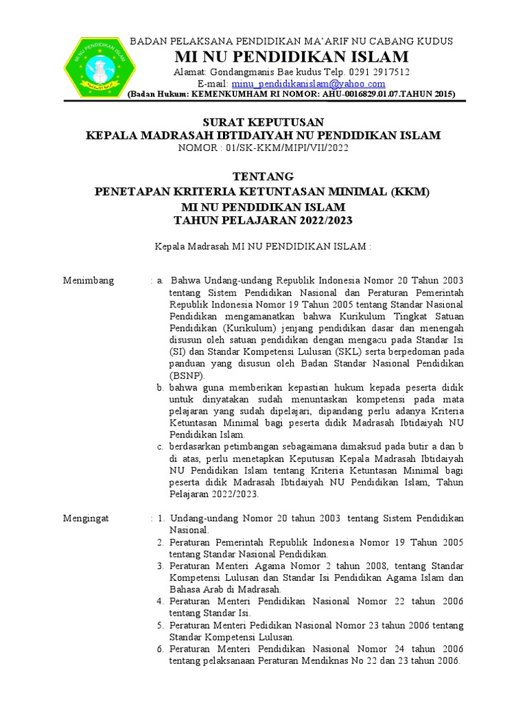 SK KKM Dan KKK | PDF