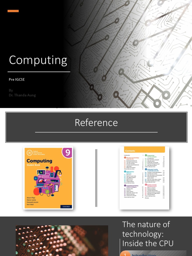 Computing Part1 | PDF | Input/Output | Central Processing Unit