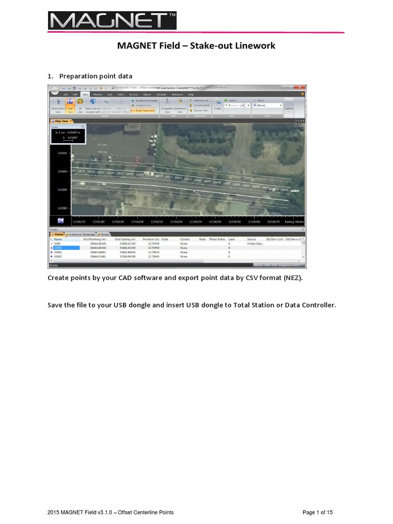 MAGNET Field v3.1.0: Centerline Stakeout Guide | PDF | Computing